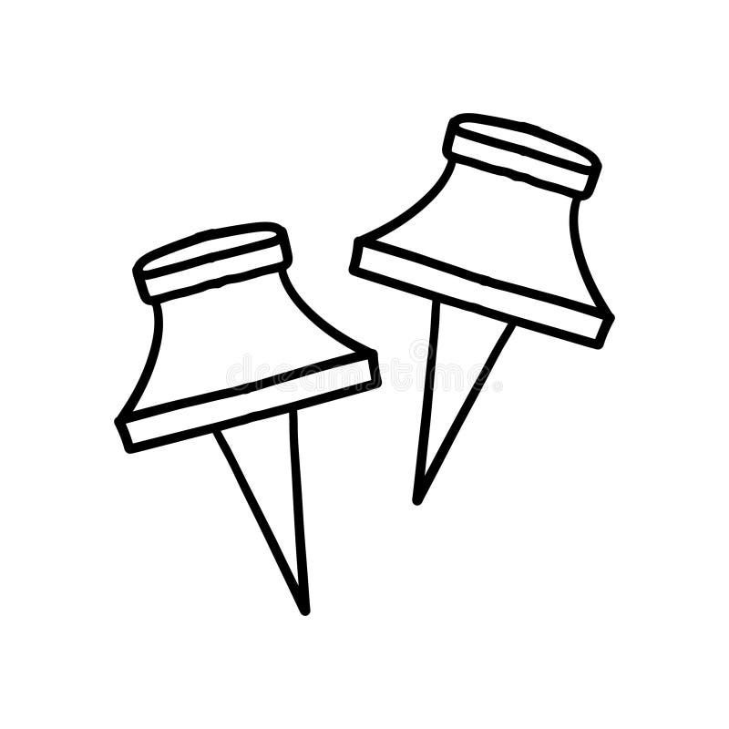 Pin Pointers Hand Drawn Doodle Illustration Stock Vector - Illustration ...