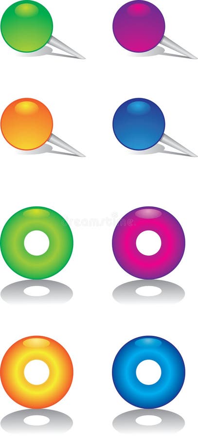 Pin points donut icons stock illustration. Illustration of icons - 64593148