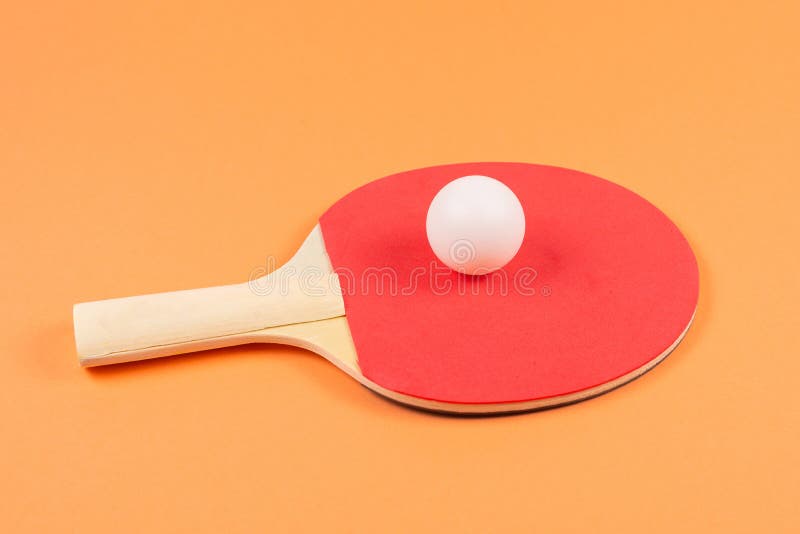Pin Pong on an Orange Background Stock Photo - Image of activity ...