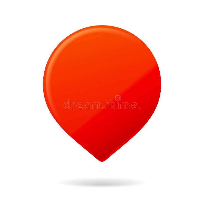 Pin Rojo Del Vector En El Fondo Blanco Ilustración del Vector ...