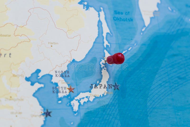 A Pin on Sapporo, Japan in the World Map Stock Image - Image of ...