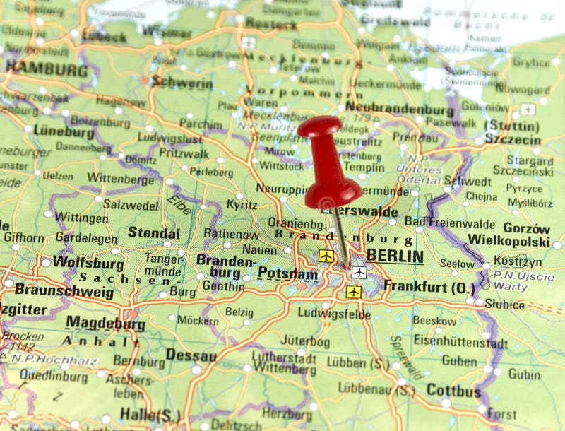 Pin set on Berlin stock image. Image of berlin, people - 69654357