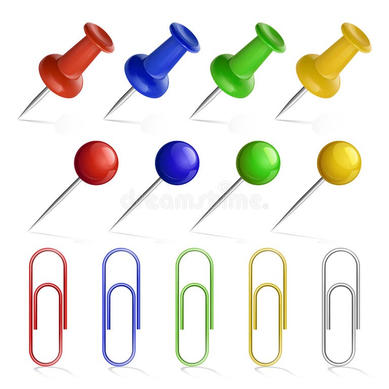 Colored Metal Pins Stock Illustrations – 175 Colored Metal Pins Stock ...