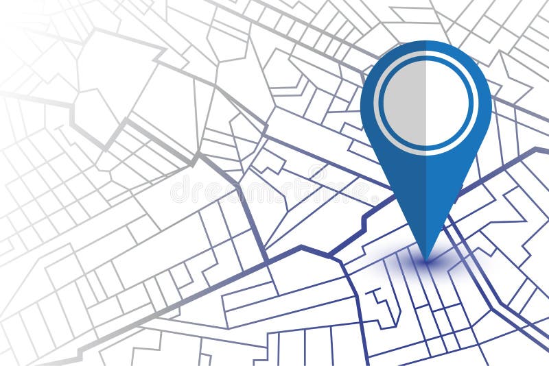 Pin in Showing Location on Gps Navigator Map. Vector Illustration Stock ...