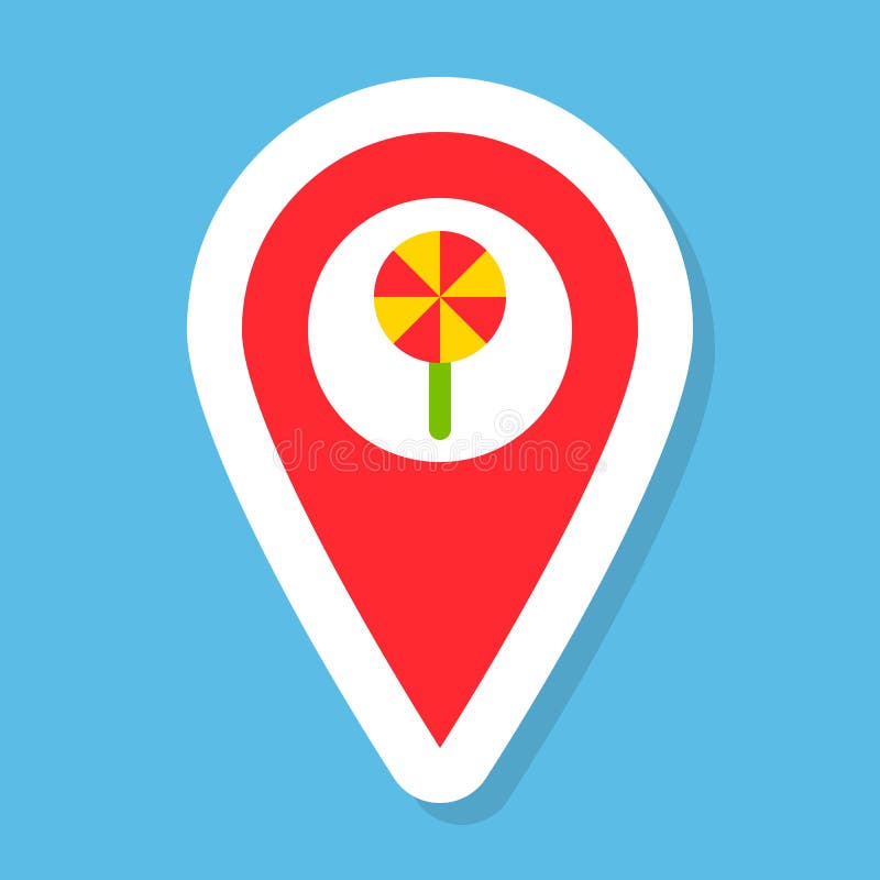 Pin Sticker Vector, Isolated Flat Stye Icon Stock Vector - Illustration ...