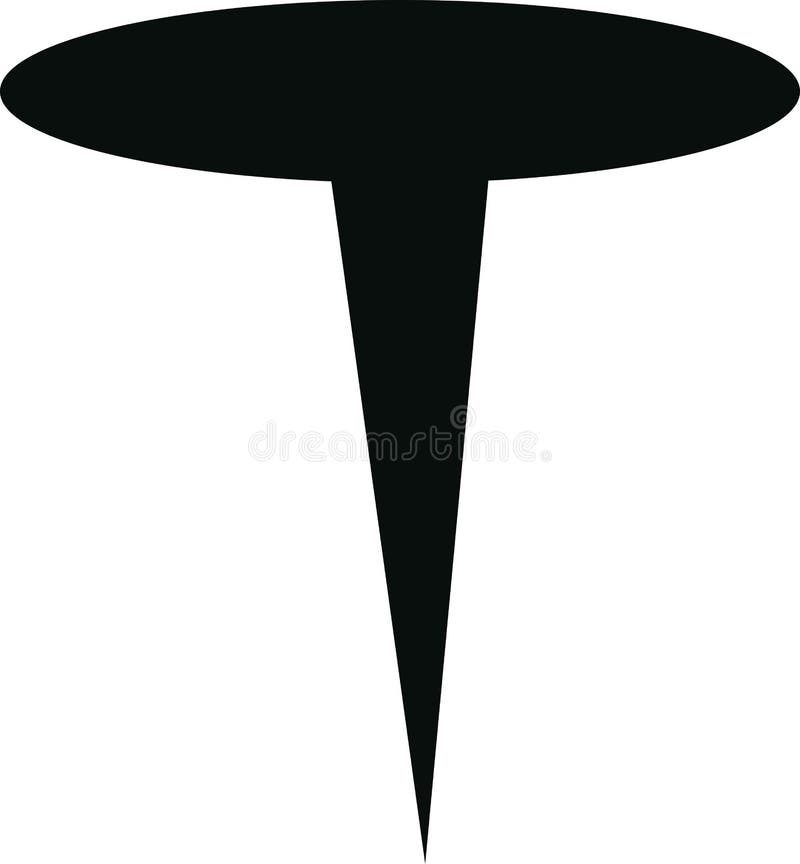 Pin tack icon stock vector. Illustration of sign, office - 107102128