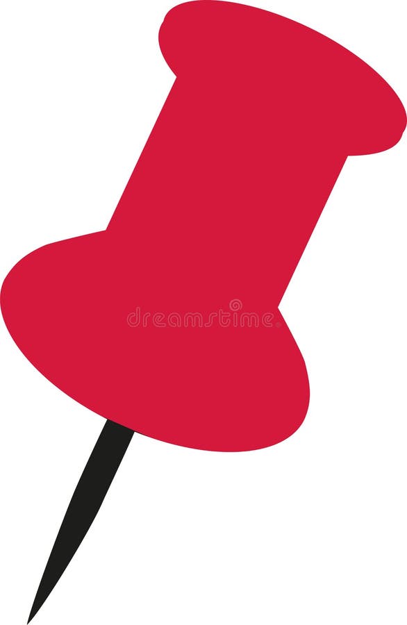 Pin thumbtack vector stock vector. Illustration of message - 107102146