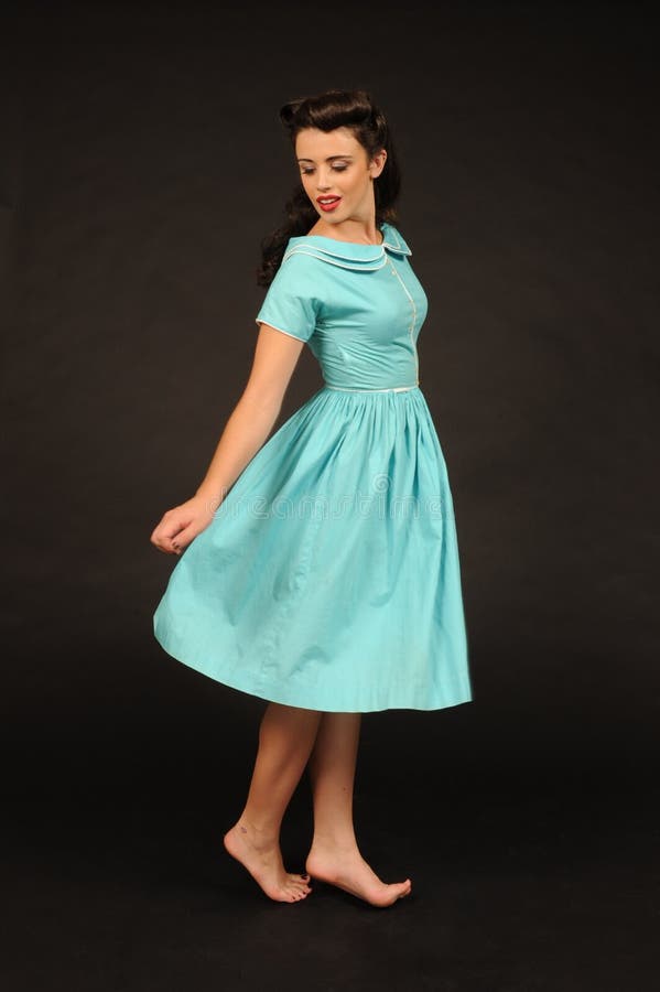 1940 S Pin Up Girl Blowing a Kiss Stock Image - Image of pretty, pinup ...