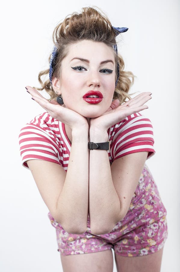 Pin-up girl stock photo. Image of caucasian, lipstick - 29037144