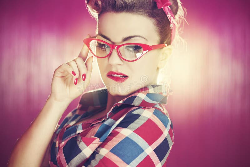 Pin up girl stock image. Image of contemporary, holding - 29467383