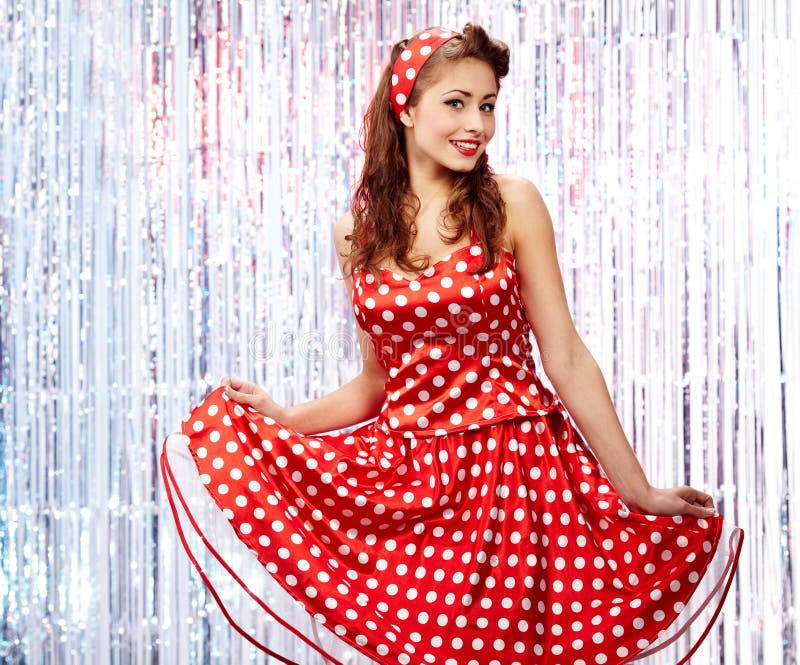 Pretty pin-up girl stock image. Image of girl, beautiful - 13011379