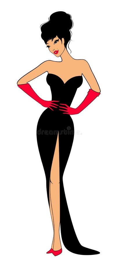 Beautiful Pin Up Girl Smilng Stock Illustrations – 2,235 Beautiful Pin ...