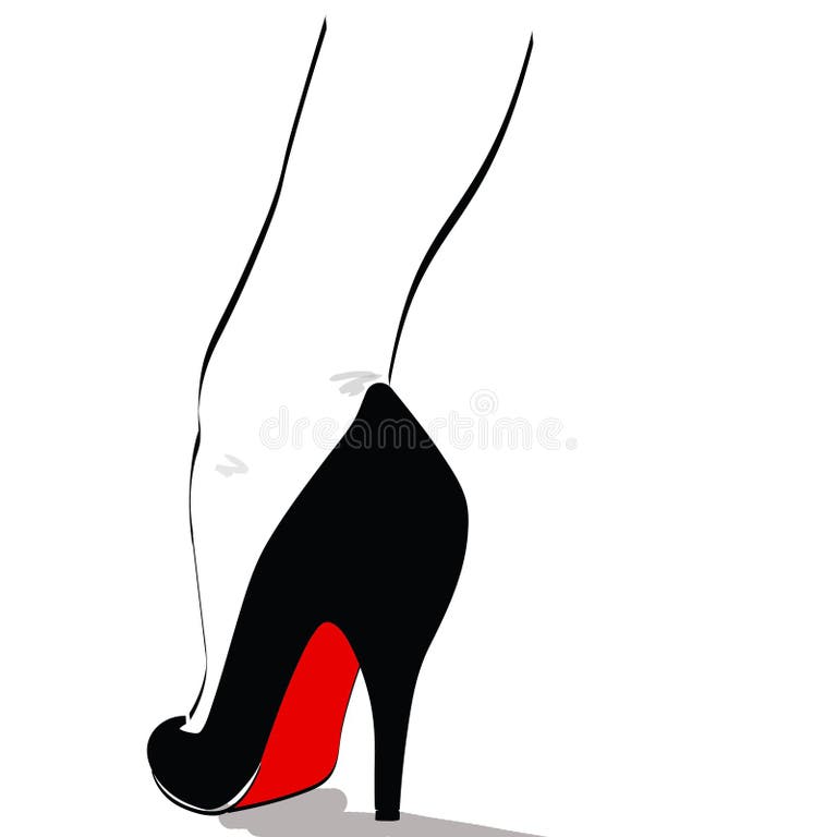 Cartoon Black Women High Heel Shoes Stock Illustrations – 269 Cartoon ...