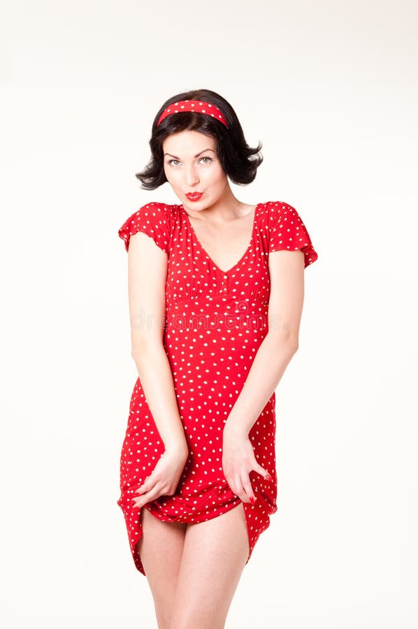 Pin-up portrait stock photo. Image of beauty, hair, flirting - 24908104