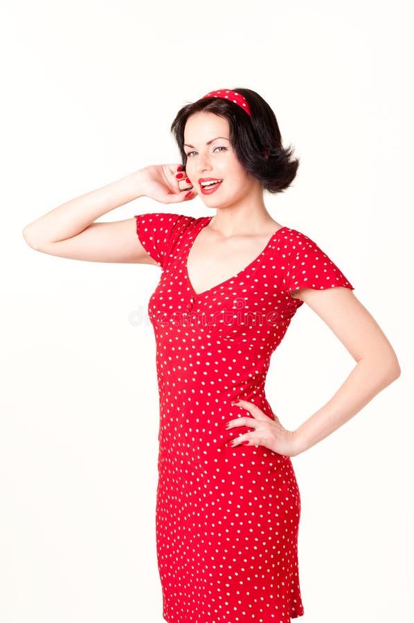 Pin-up portrait stock image. Image of caucasian, cute - 24908105