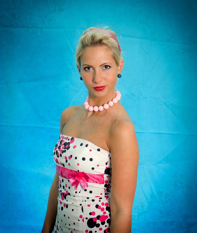 Pin-up portrait of woman stock photo. Image of portrait - 27952488