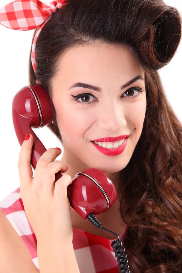 Pin up portrait stock image. Image of sensuality, females - 62630783