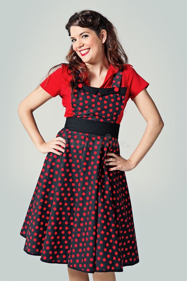 Pin-Up Pretty Girl stock image. Image of glamour, dress - 29313111