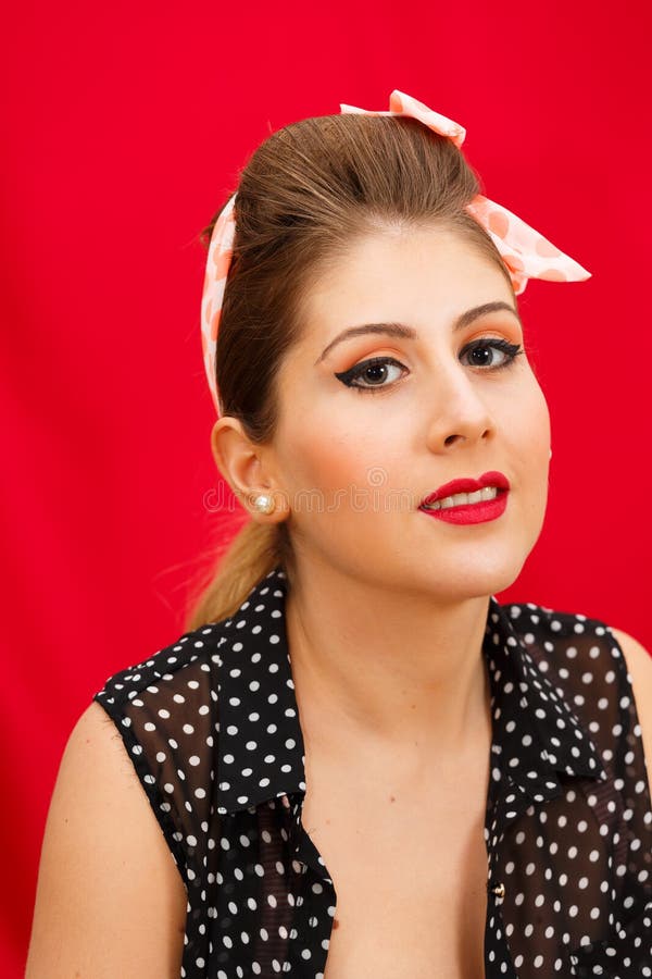 Pin up session stock photo. Image of woman, style, caucasica - 39986886