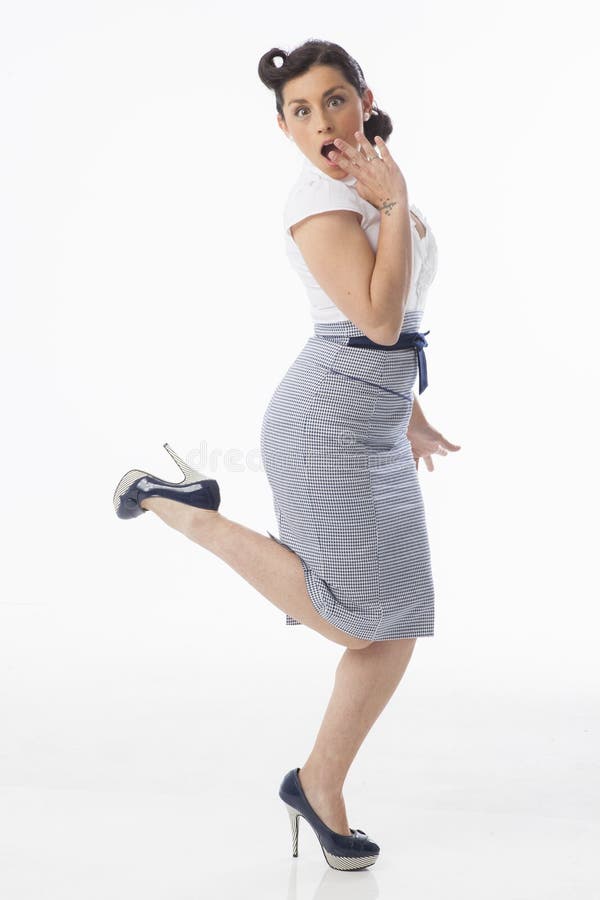 Pin up woman stock image. Image of looking, femininity - 34643595