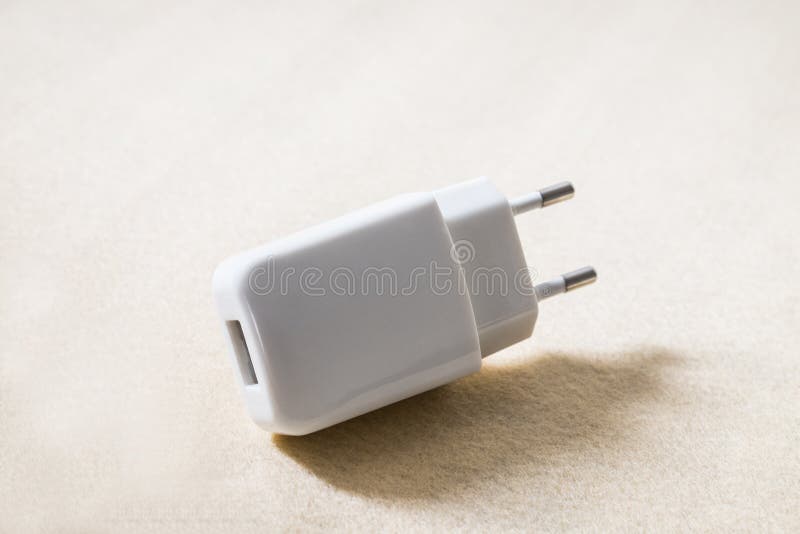 2 pin USB adapter stock image. Image of light, white - 92294685