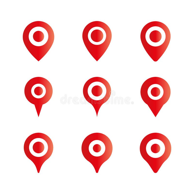 Location Pin, Red Map Pin Vector Icon, Drop Pin. Stock Vector ...