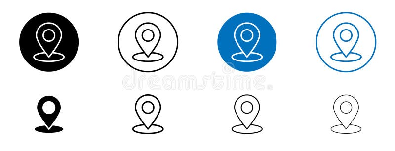 Pin vecor icon set stock vector. Illustration of abstract - 340390579