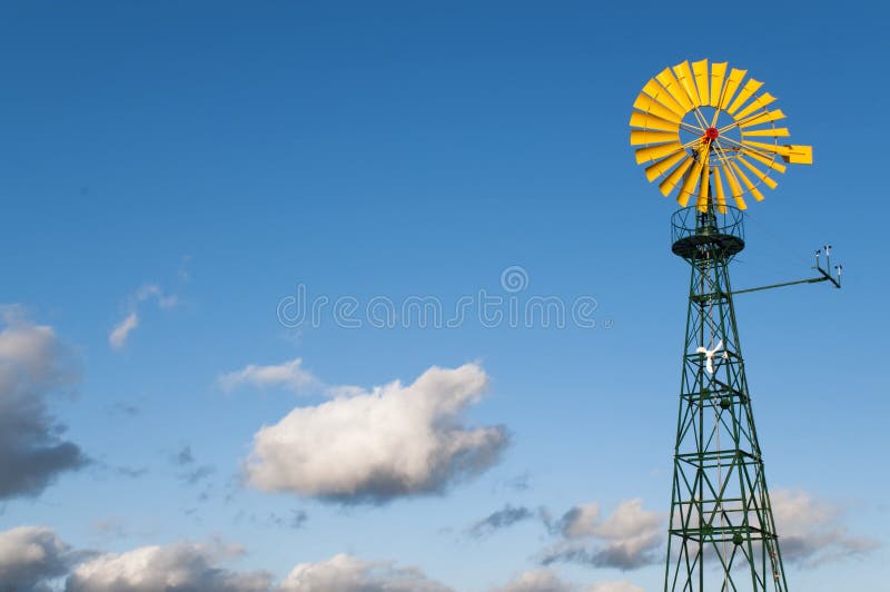 Pin Wheel for Using Wind Energy Stock Image - Image of blow, clouds ...