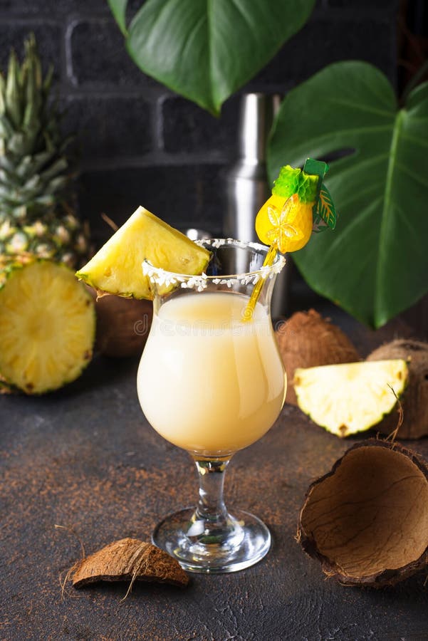 Pina Colada. Traditional Caribbean Cocktail Stock Photo - Image of ... Pina Colada. Traditional Caribbean Cocktail Stock Photo - Image of ...