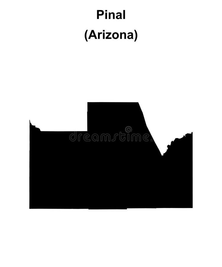 Pinal outline map stock vector. Illustration of icon - 357884131