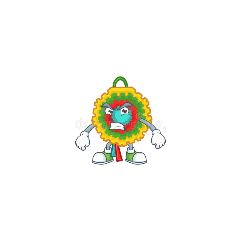 Pinata Cartoon Character Style with Angry Face Stock Vector ...