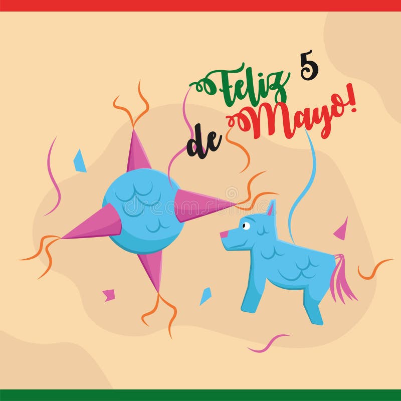 Pinata and Confetti Burst. Vector Stock Illustration - Illustration of ...