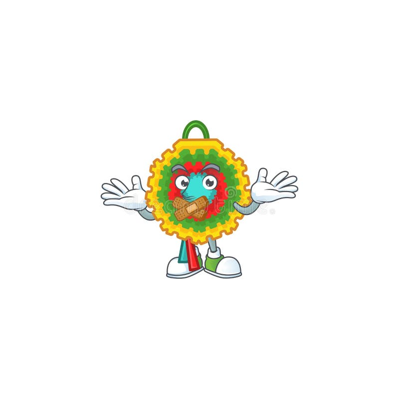 Pinata Mascot Cartoon Character Style Making Silent Gesture Stock ...