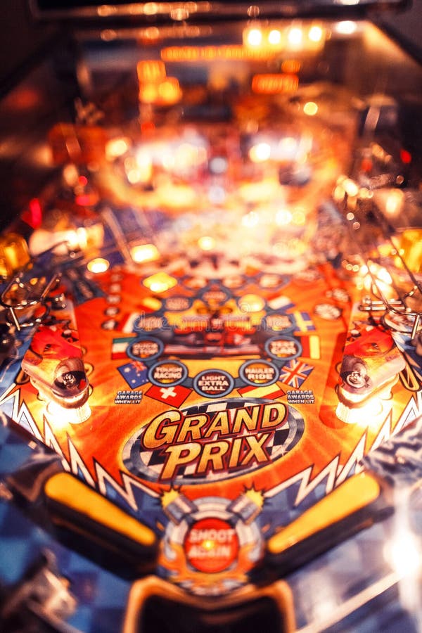 Row of Lights at the Pinball Arcade Editorial Photo - Image of playing ...