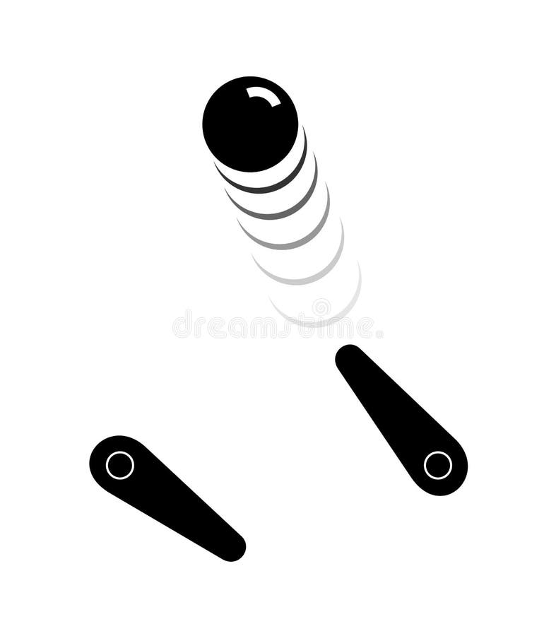 Pinball Icon, Linear Isolated Illustration, Thin Line Vector, Web Design Sign, Outline Concept ...