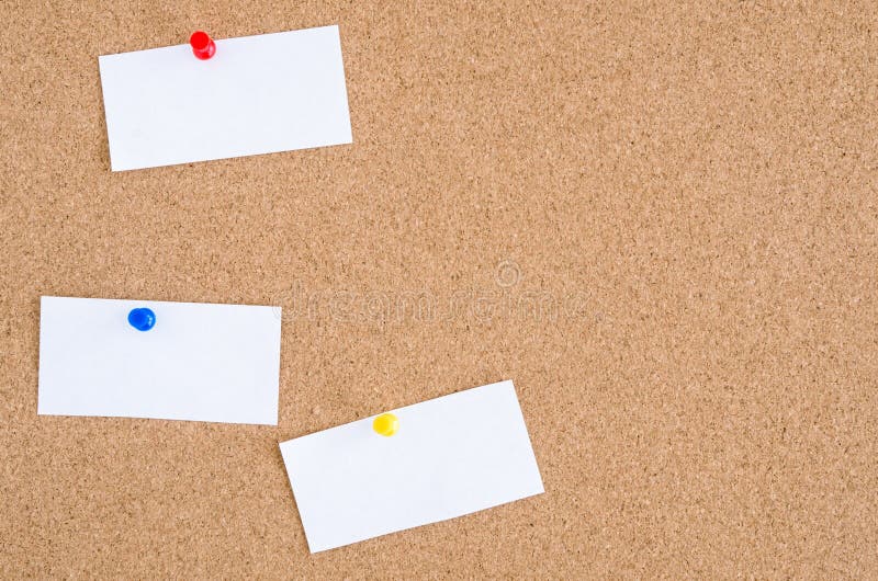 Pinboard Met Lege Bladen Van Document Stock Afbeelding - Image of zaken ...