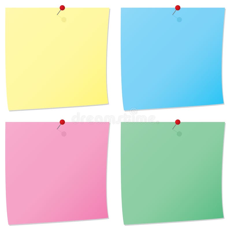 Pinboard notes stock vector. Illustration of board, secured - 12115638