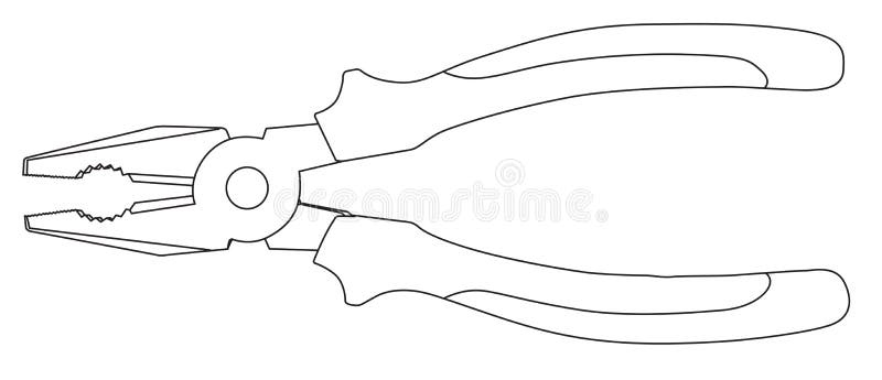 Pinces dessin plan eps 10 illustration de vecteur. Illustration du ...