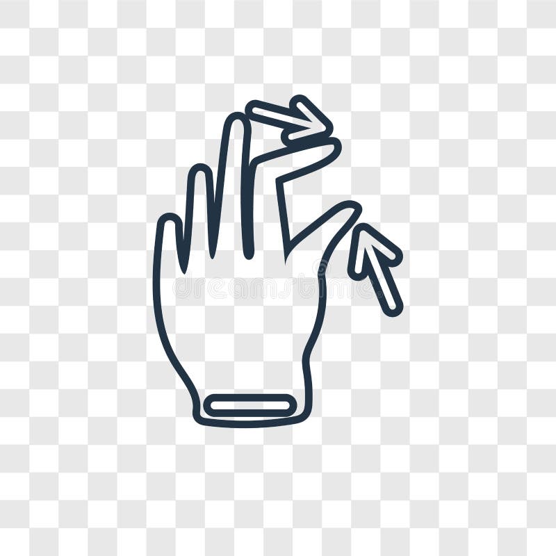 Pinch Concept Vector Linear Icon Isolated on Transparent Background ...