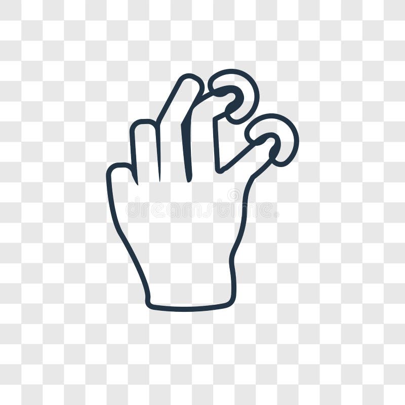 Pinch Concept Vector Linear Icon Isolated on Transparent Background ...