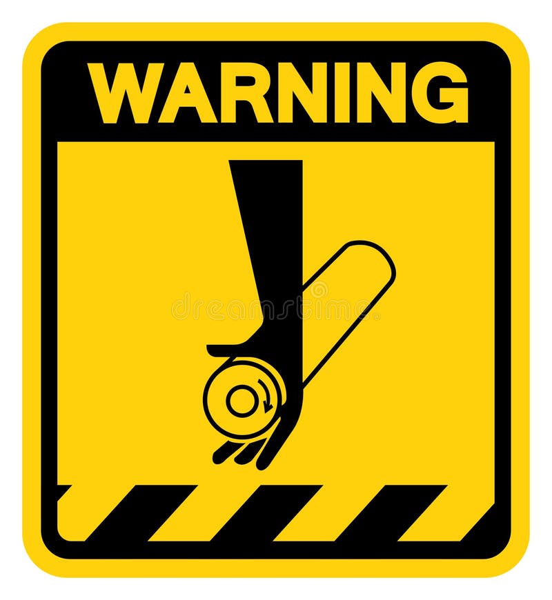 Pinch Point Warning Sign, Vector Illustration, Isolate on White ...