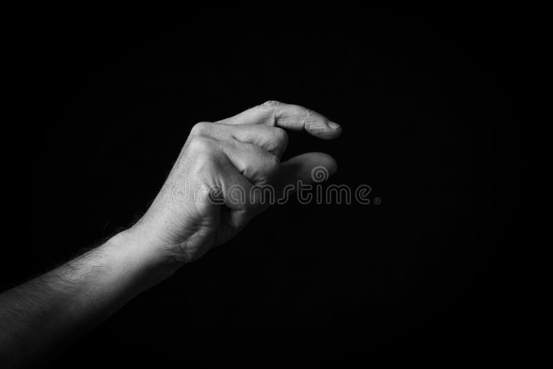 Pinching Hand Emoji Isolated on Black Background Stock Image - Image of ...