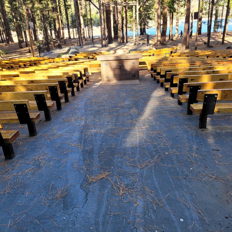 Pincrest Lake Resort Amphitheater Late Fall Stock Image - Image of lake ...