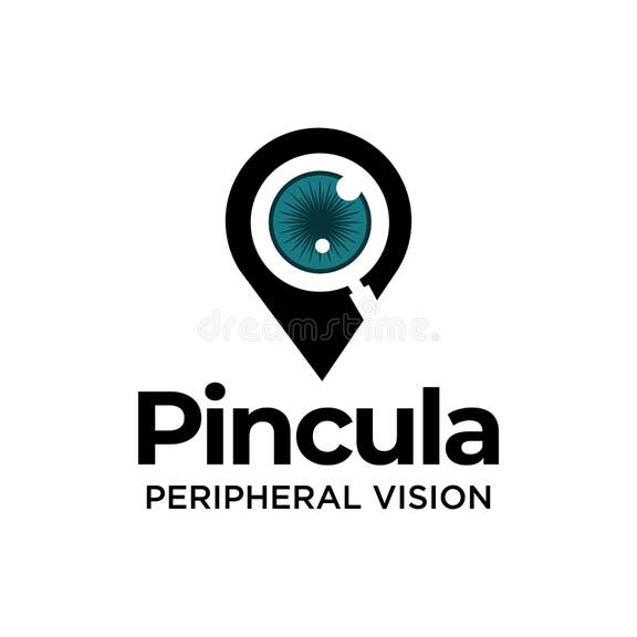 Pincula Peripheral Vision Logo, Creative Pindrop with Loop and Eyeball ...