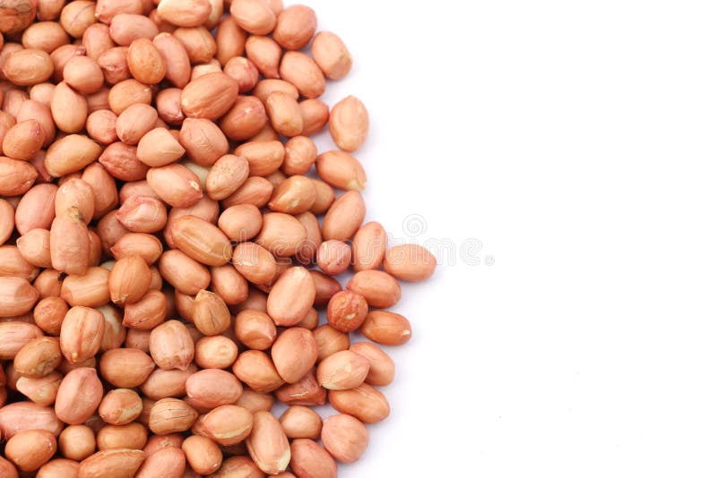 De pinda isoleerde gepeld stock foto. Image of voedsel - 45526098