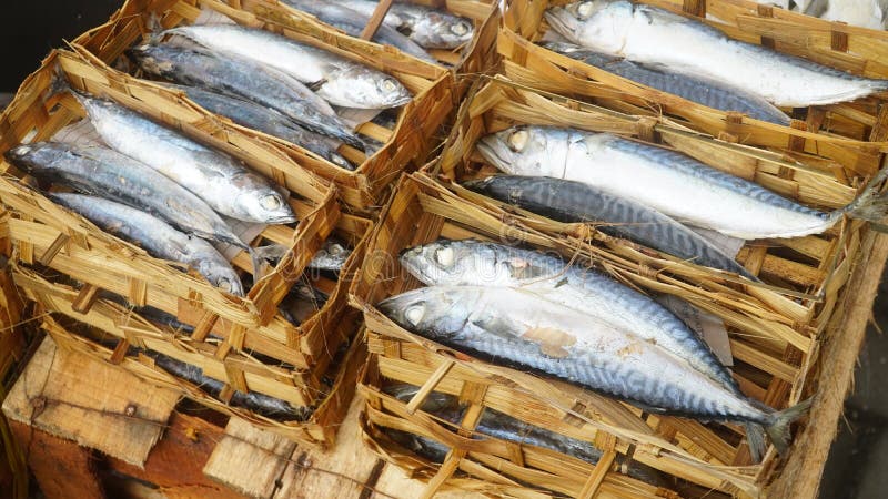 Pindang Fish (salted Fish) in a Bamboo Container Stock Photo - Image of ...