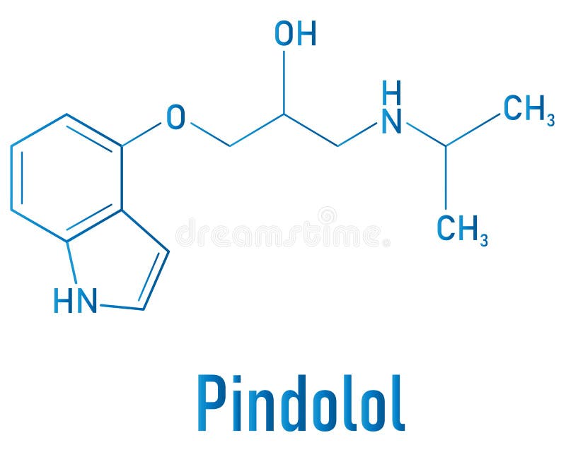 Pindolol Beta Blocker Drug Molecule. Skeletal Formula Stock Vector ...