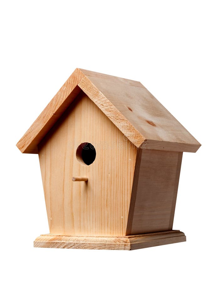 Pine Birdhouse stock image. Image of isolated, hole, small - 16924073