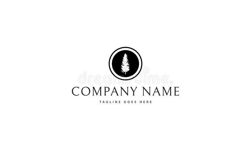 Pine in Circle Vector Logo Image Stock Vector - Illustration of emblem ...
