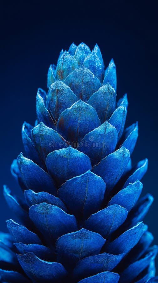 A Pine Cone Captured Up Close with a Bright Blue Backdrop Stock Image ...